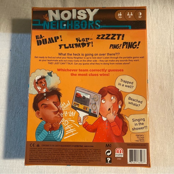 Mattel | Toys | Mattel Games Noisy Neighbors The Guessing Game Of ...